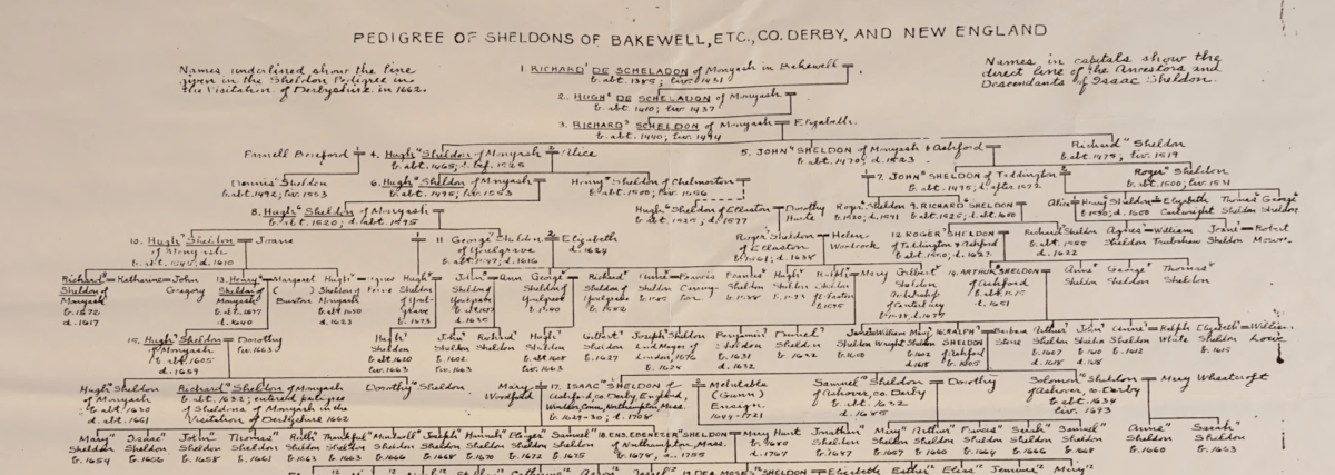 English Tree Maps – Sheldon Genealogy